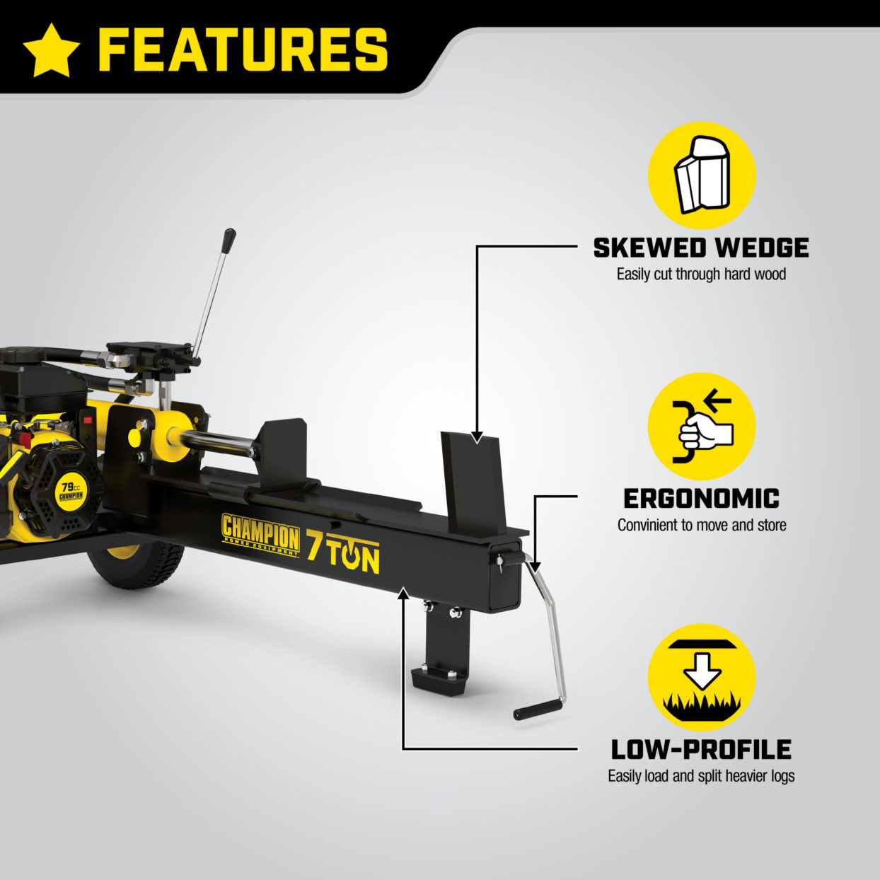 7-Ton Log Splitter - 90720 - Champion Power Equipment
