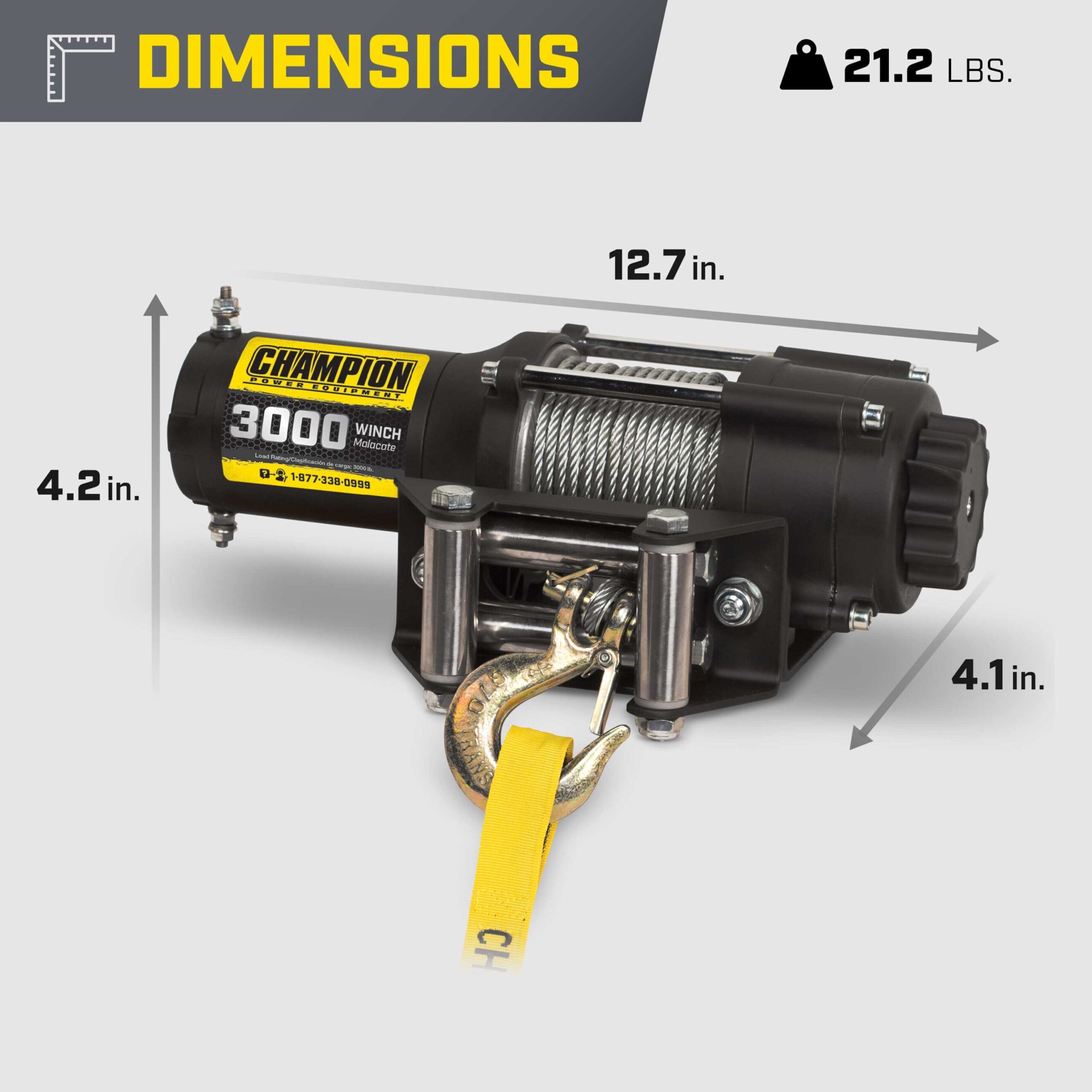 3000-lb Winch Kit - 13502 - Champion Power Equipment