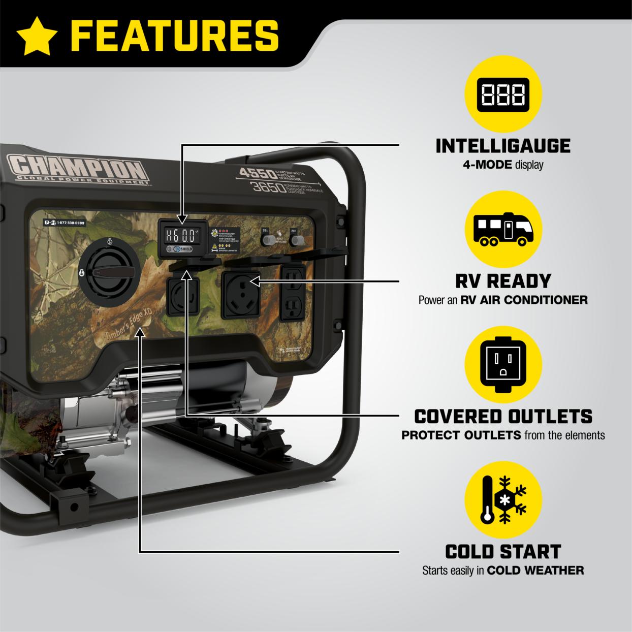 3650W Generator with CO Shield® - 201071 - Champion Power Equipment