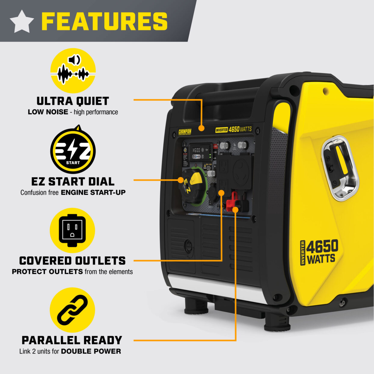 4650W Inverter with CO Shield® - 201154 - Champion Power Equipment