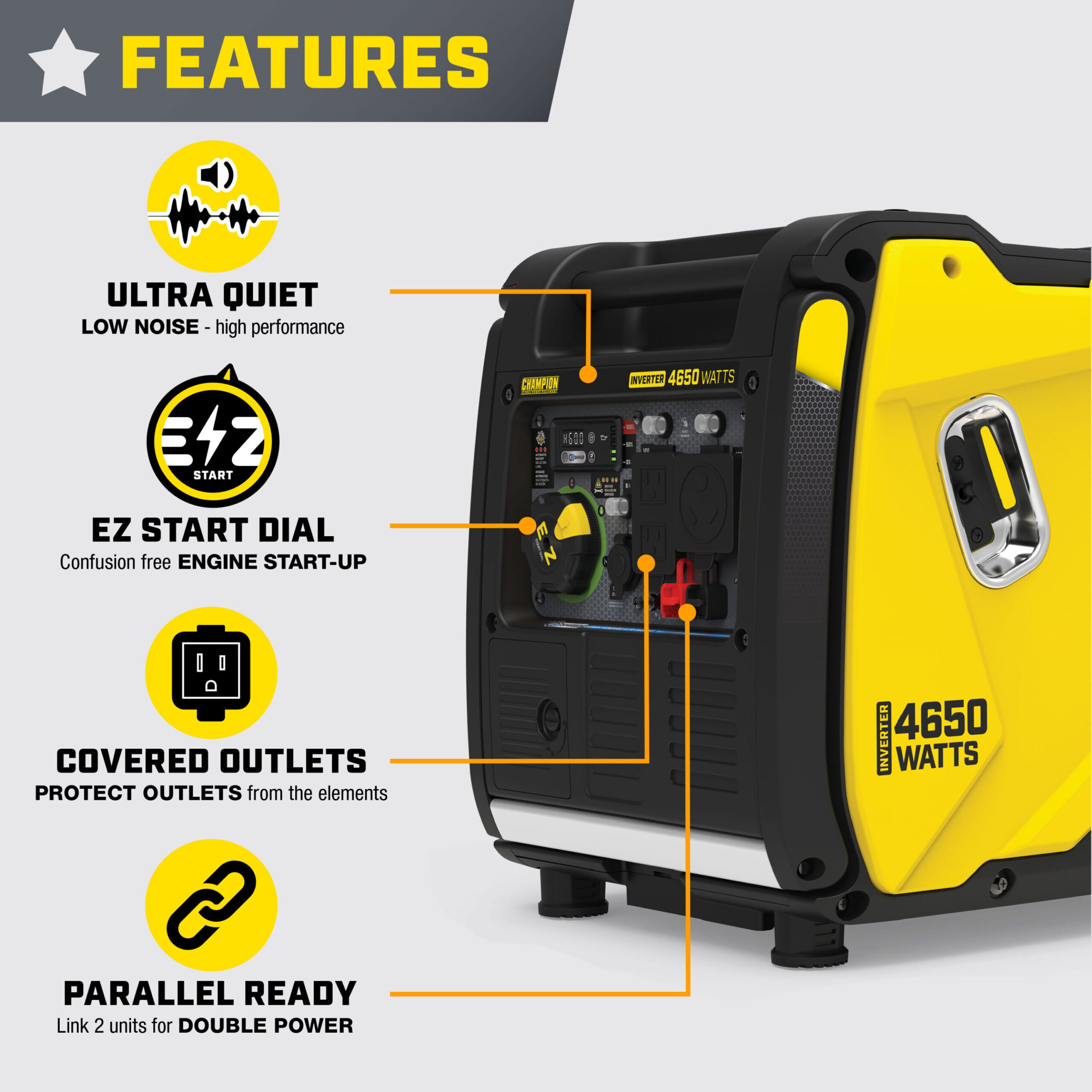 4650W Inverter with CO Shield® - 201154 - Champion Power Equipment