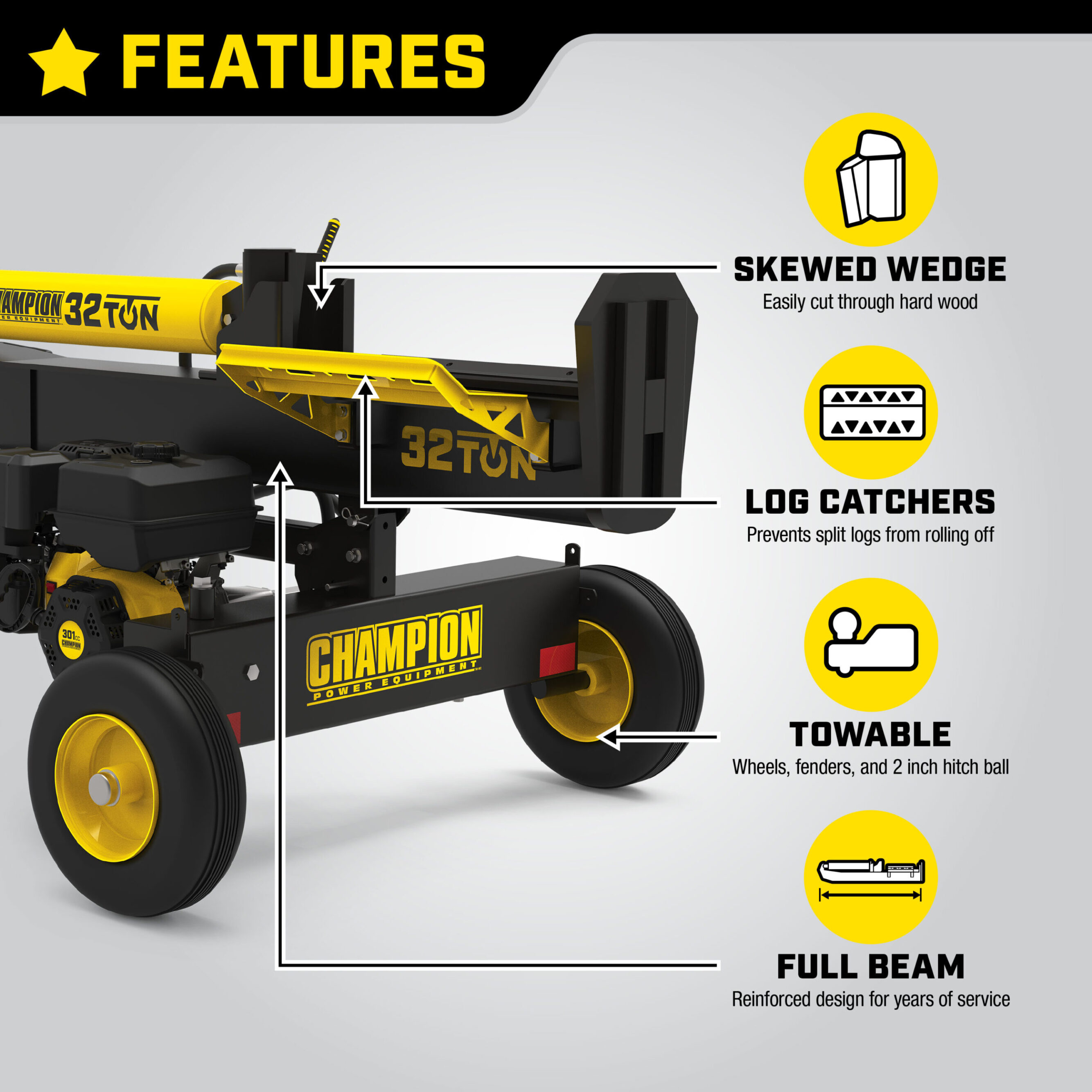 32-Ton Log Splitter - 201313 - Champion Power Equipment