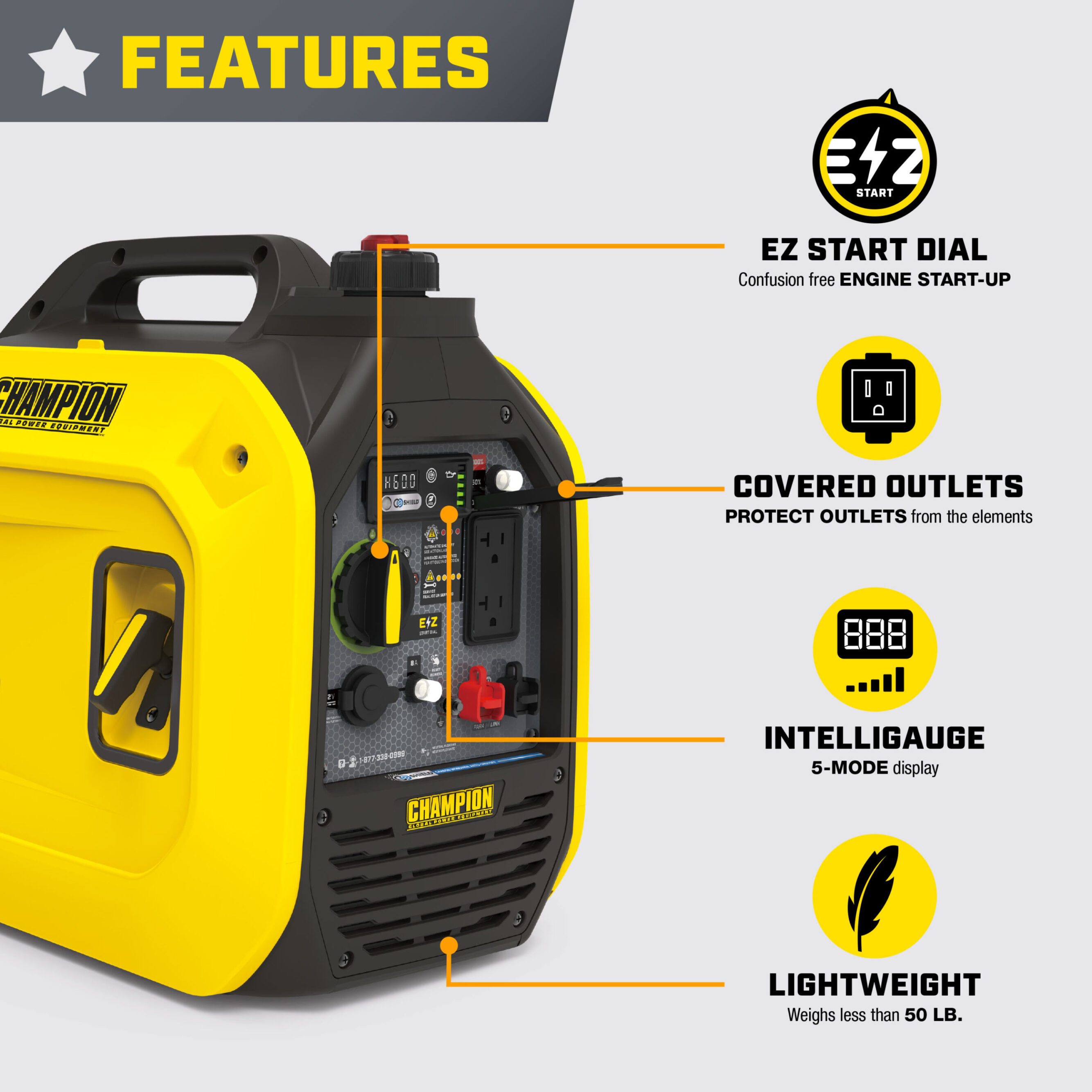 2500W Inverter with CO Shield® - Champion Power Equipment