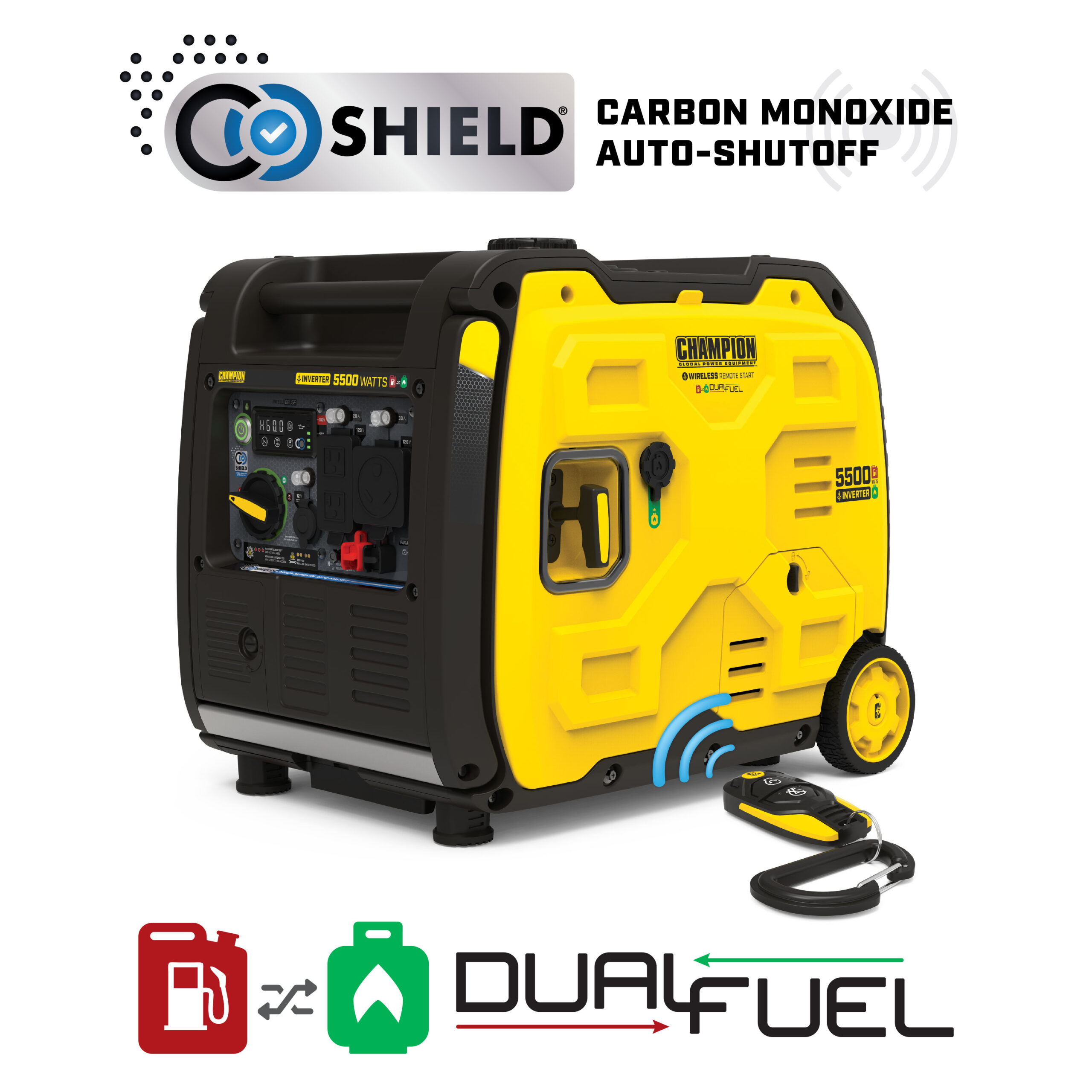 5500W Wireless Start Dual Fuel Inverter with CO Shield Champion Power Equipment