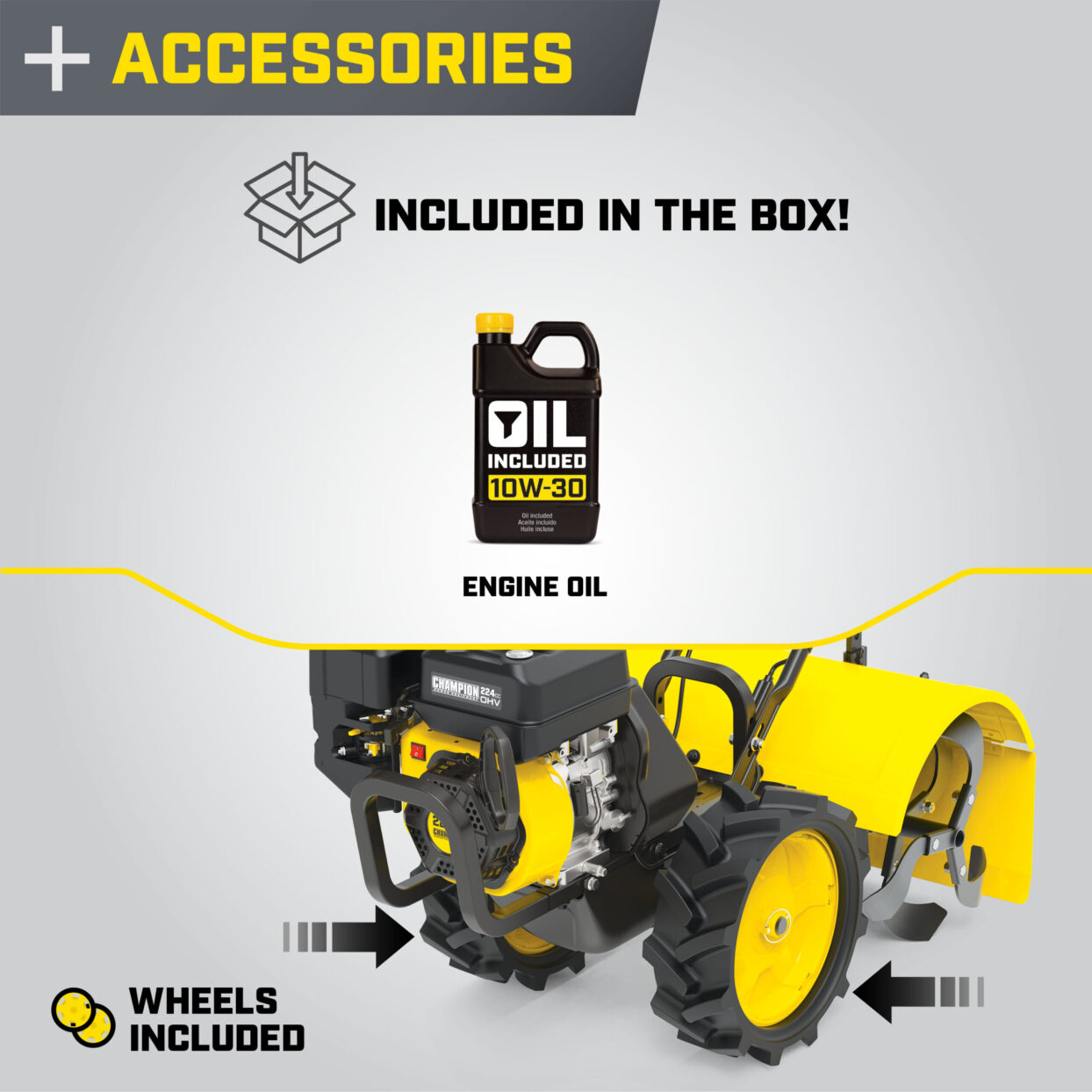 22 in. Rear Tine Tiller - 201098 - Champion Power Equipment