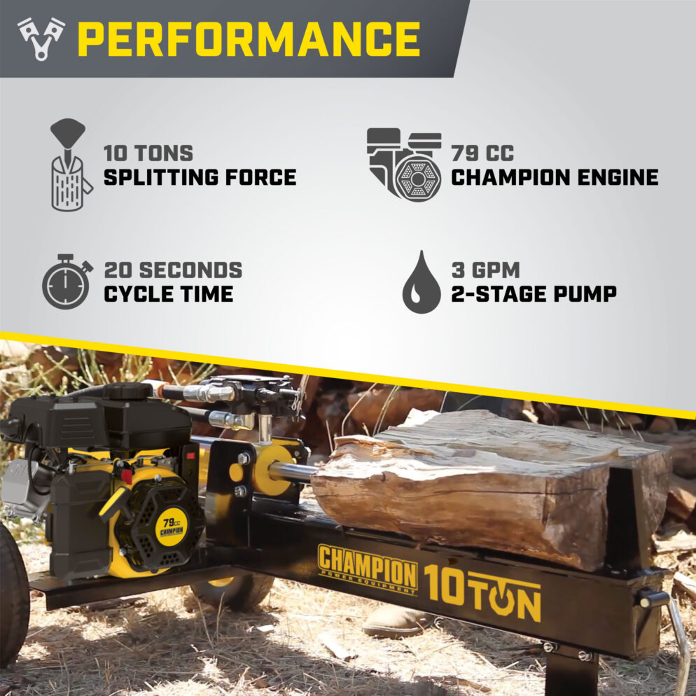 10-Ton Log Splitter - 201533 - Champion Power Equipment