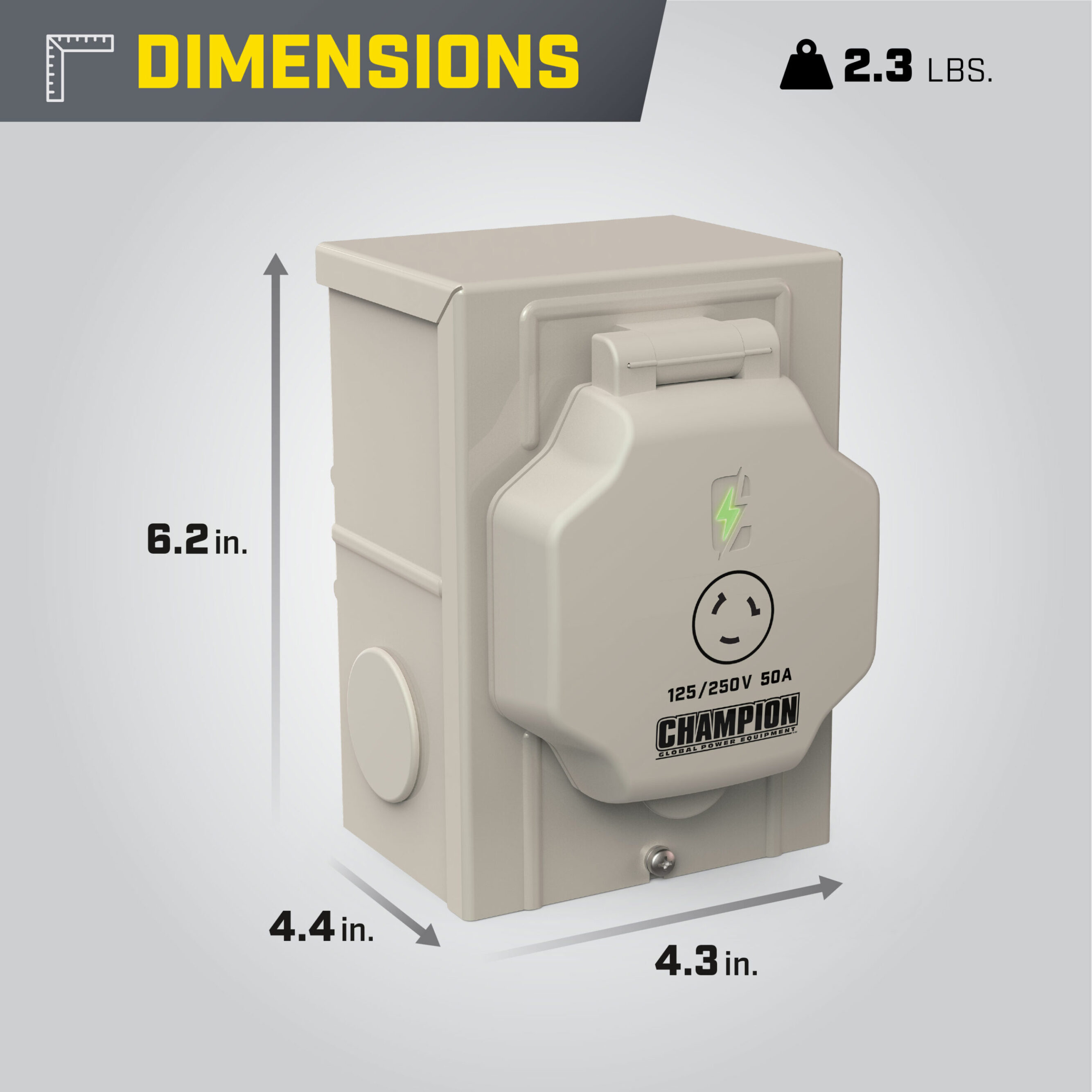 50-Amp Power Inlet Box - 201461 - Champion Power Equipment